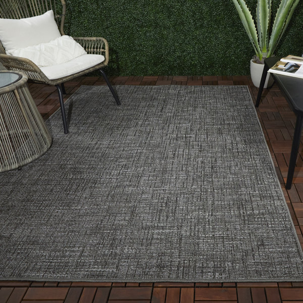 Dovecove Tapis intérieur / extérieur gris anthracite Canalou et Commentaires - Wayfair Canada